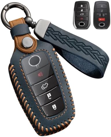 Amazon.com: YINEOR for Toyota Key Fob Cover Leather Car Key Case ...