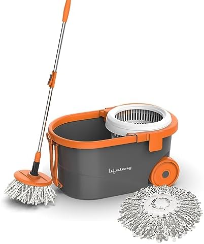 Lifelong Plastic 12L Spin Floor Mop Set With Bucket With 360 Degree ...