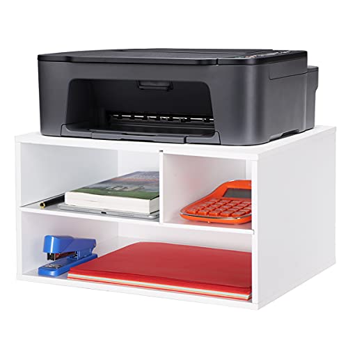EMERIT Printer Stand Shelf With Storage Wood Desk Paper, 44% OFF