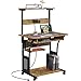 Amazon.com: Yaheetech 3 Tiers Rolling Computer Desk on Wheels with ...
