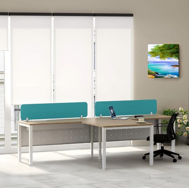 Deskio Modesty T-Shaped Workstation with Privacy Screen 300 cm Long ...
