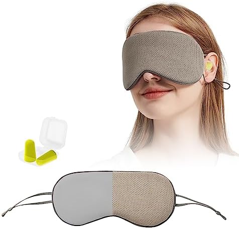 Amazon.com: Sleep Mask with Adjustable Ear Loops [2 Packs], Cool Warm ...