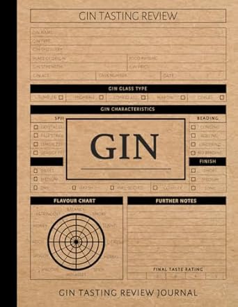 Gin Tasting Log Book: Gin Enthusiasts Journal. Detail & Note Every ...