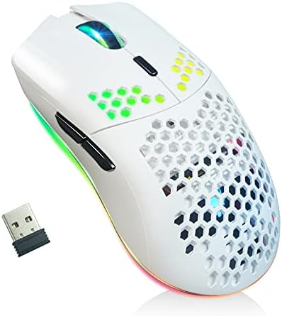 Wireless Gaming Mouse with Honeycomb Texture, 11 Backlight, RGB Chrome ...