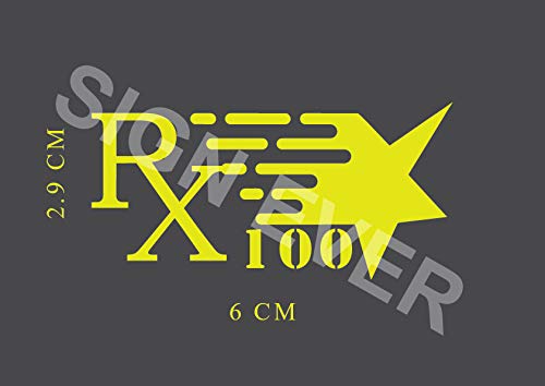 SIGN EVER Yamaha Rx100 Racing Star Logo Stickers for Bike Side Tank ...