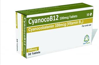 CYANOCOB12 100MCG TABLETS (CYANOCOBALAMINE 100MCG TABLETS) : Amazon.co ...