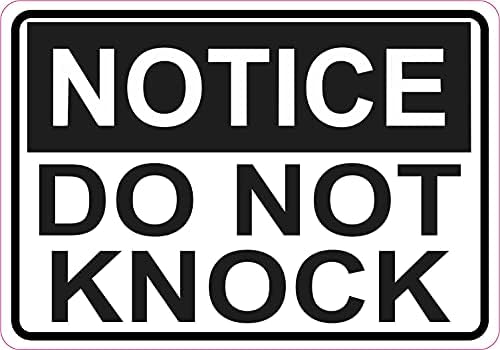 Amazon.com: Do Not Knock On This Door Warning Sign Sticker Decal Design ...
