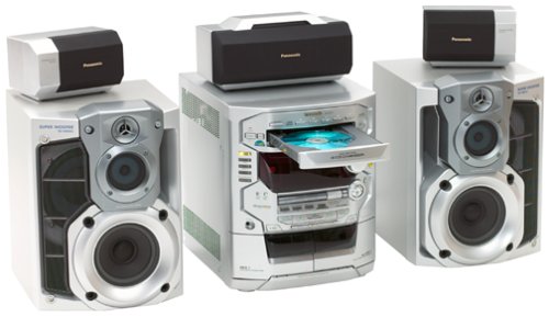 Panasonic SA-AK58 5-Disc CD Player Dual Cassette Deck Stereo Sound ...