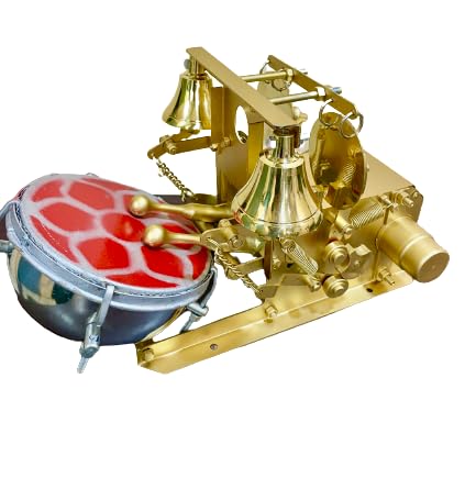 Samufy 6 inch Small aarti machine/arti nagara temple drum bell machine ...