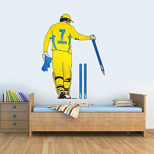 Impression Wall Decor Vinyl Wicket Keeper M.S. Dhoni Window Door ...