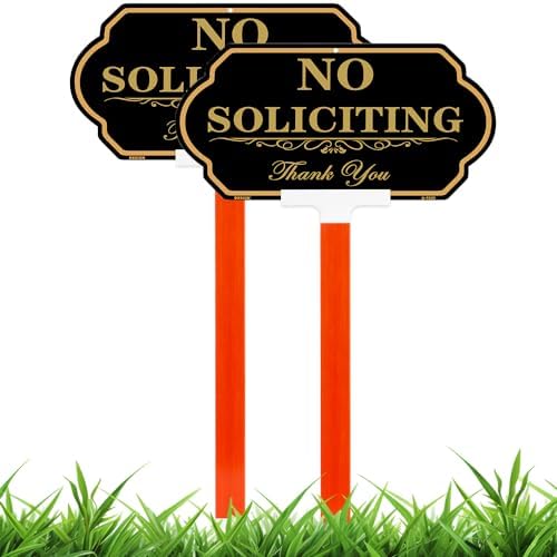 Amazon.com: Large No Soliciting Sign for House, No Soliciting Yard Sign ...