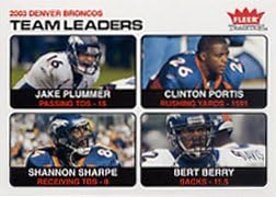 2004 Fleer Tradition #10 Jake Plummer TL/Clinton Portis/Shannon Sharpe ...