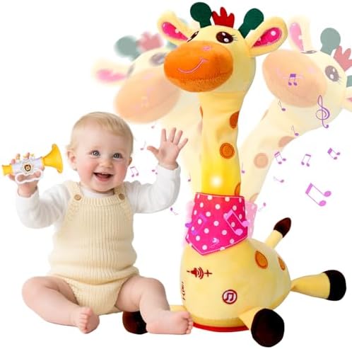 Amazon.com: Vodolo Talking Singing Dancing Giraffe Toy with 60 Children ...