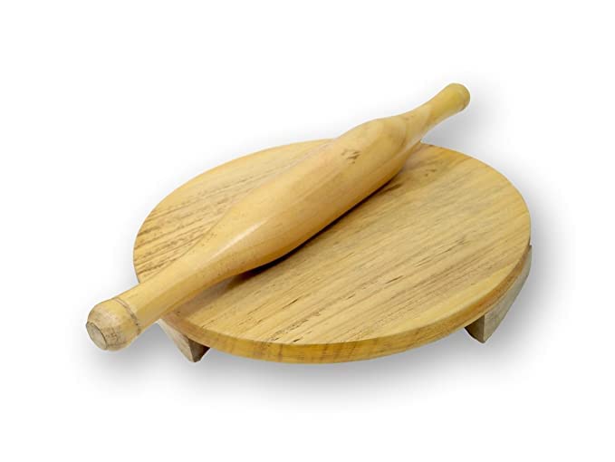 Buy Anaya Afroz Wooden Chakla,Serving Board, Round Chapati Chakla ...