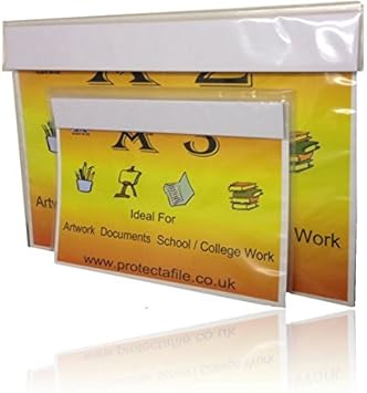 PROTECTAFILE A1 Clear Foolscap Art Portfolio Folio Folder Flat Carry ...