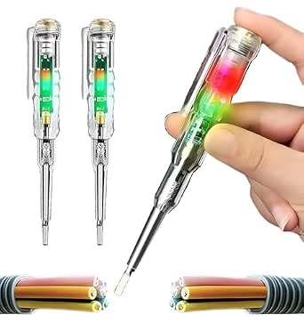 (Pack of 2) 2 in 1 Electrical Current Tester Pen | 70-250V AC Voltage ...