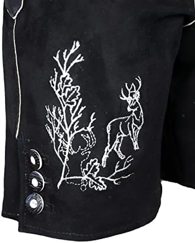 MS-Trachten Kinder Trachten Lederhose Kinderlederhose Alex kurz Schwarz ...