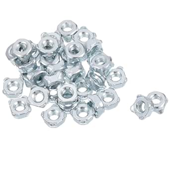 uxcell Weld Nuts, M4 Square UNC Carbon Steel Machine Screw Silver 40Pcs: Amazon.com: Industrial ...