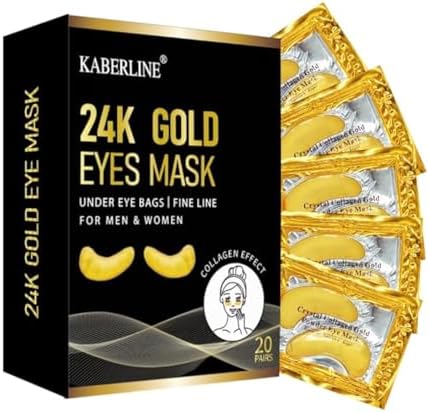Amazon.com : 24K Gold Under Eye Mask (20 Pairs) - Under Eye Mask for ...