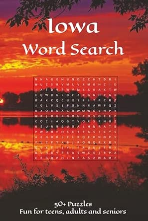 Iowa Word Search: Word Searches with Easy to Read Print about Iowa’s ...