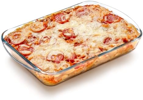 Amazon.com: NUTRIUPS 2.4QT Deep Glass Baking Dish,(9.5×7inches）Glass ...