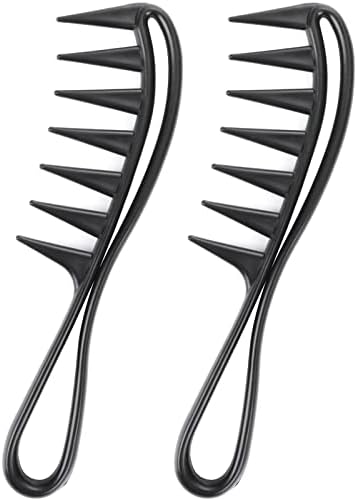 Amazon.com : WLLHYF 2 Piece Wide Tooth Comb Curling Shark Combs Hair ...