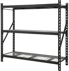 Amazon.com: Ironton 3-Tier Industrial Shelving Rack - 77in.W x 24in.D x ...