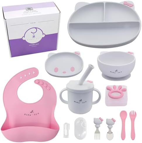 Baby-Lyn – Baby Weaning Set | 14PCS Silicone Baby Feeding Set with ...