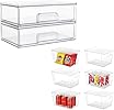 Amazon.com: Vtopmart 12.1''W Clear Stackable Storage Drawers,2 Pack ...