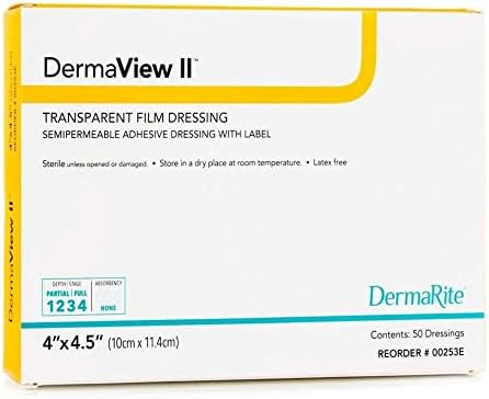 Amazon.com: DermaRite's DermaView II Transparent Film Dressing with ...