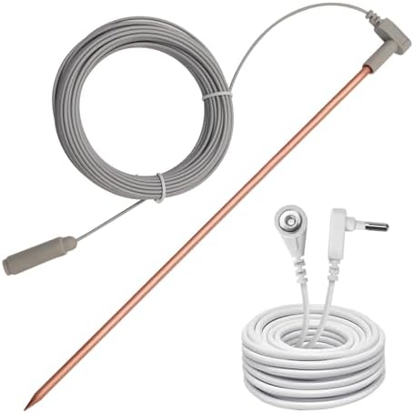 Copper Grounding Rod with 40ft Female Ground Cord, Portable Ground Rod ...