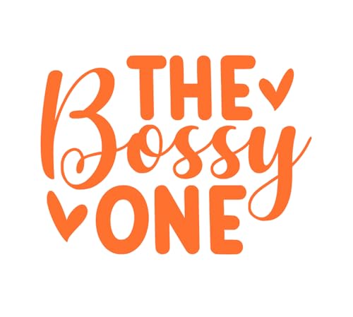 Amazon.com: The Bossy One Iron on Decal, Funny Kid Shirt Heat Transfer ...