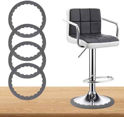 4 Pack Bar Stools Leg Protectors Ring Non Slip Silicone Chair Leg Floor ...