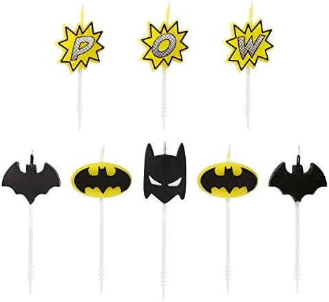 Amazon.com: Papyrus Birthday Candles, Batman Cake Topper (8-Count ...