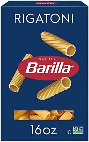 Amazon.com : Barilla Rigatoni Pasta, 16 oz. Box - Non-GMO, Made with ...