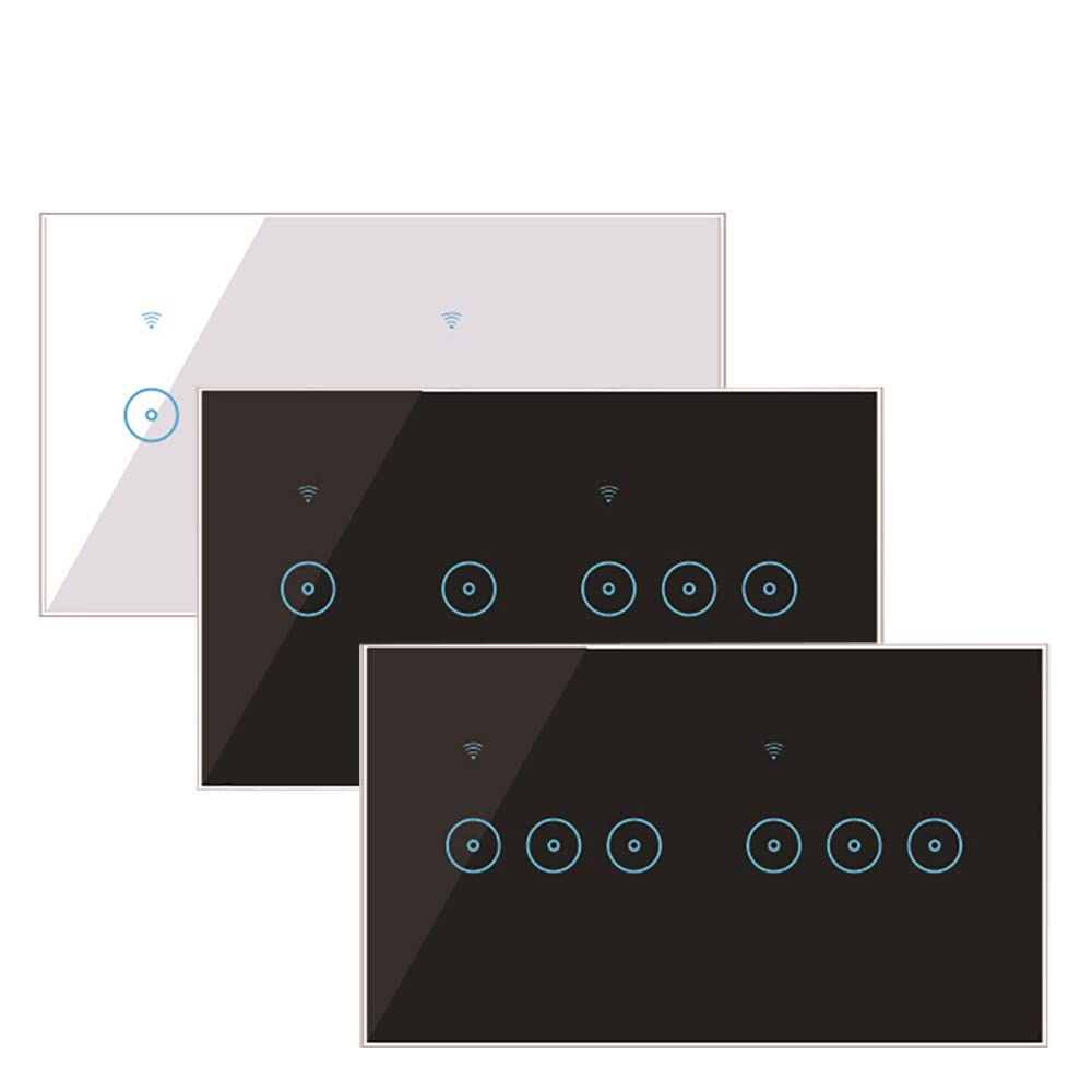 Amazon.com: WiFi Smart Wall Light Switch 10A Glass Touch Panel WiFi ...