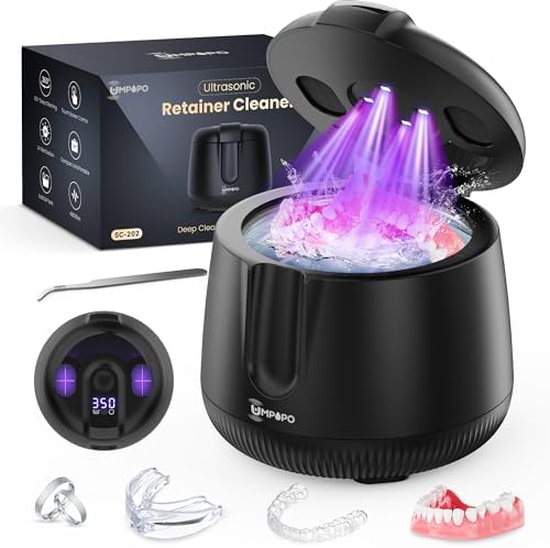 Amazon.com: UMPOPO Ultrasonic Retainer Cleaner Machine 48kHz, Dental ...