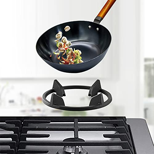 Wok Ring, 9 Inch Wok Support Ring Gas Stove Cast Iron Non Slip Gas ...