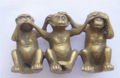 Brass Three Monkeys Statue : Amazon.in: Home & Kitchen