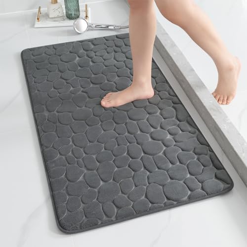 Amazon.com: YIHOUSE Memory Foam Runner Rug, Cobblestone Bathroom Runner ...
