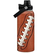 Amazon.com: Football Water Bottle with Lid - 32oz Insulated Stainless ...