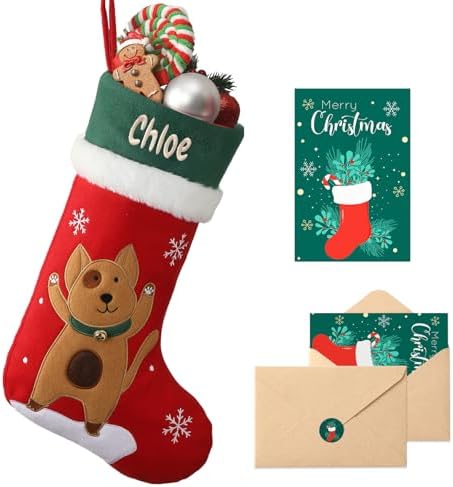 Amazon.com: Loosusu Personalized Dog Christmas Stockings with ...