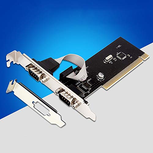 PRAV® New 2 Ports Pci to Com 9Pin Serial Port RS232 Expand Riser Card ...