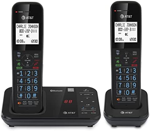 AT&T DL72219 DECT 6.0 - Teléfono inalámbrico de 2 Auriculares para el ...