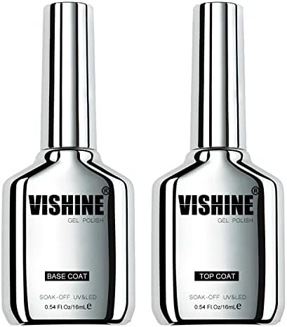 Amazon.com : Vishine 16ml DUO Gel Top Coat and Base Coat 2Pcs Set, No ...