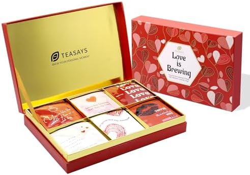 Amazon.com: Valentine's Day Tea Gift, Love Is Brewing Tea Sampler by ...
