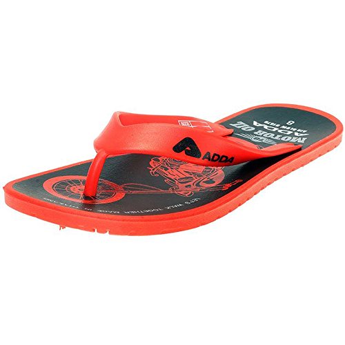 Buy ADDA Men's Red-Black Synthetic Slipper - 10 UK/India at Amazon.in