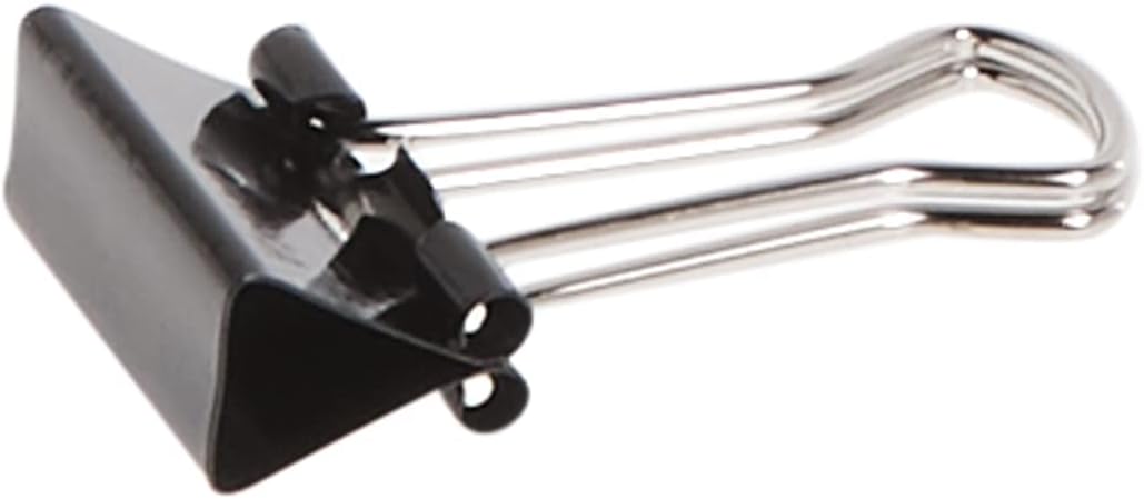 ACCO Binder Fold Back Binder Clips, 3/4-Inch Size, Black, 12 Count ...