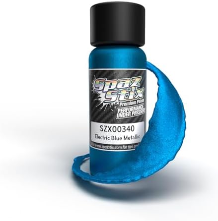 Amazon.com: Spaz Stix Electric Blue Metallic Airbrush Ready Paint, 2oz ...
