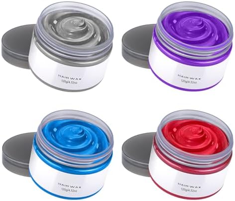 Amazon.com : 6 Colors Temporary Hair Color for Kids,Hair Wax Color for ...
